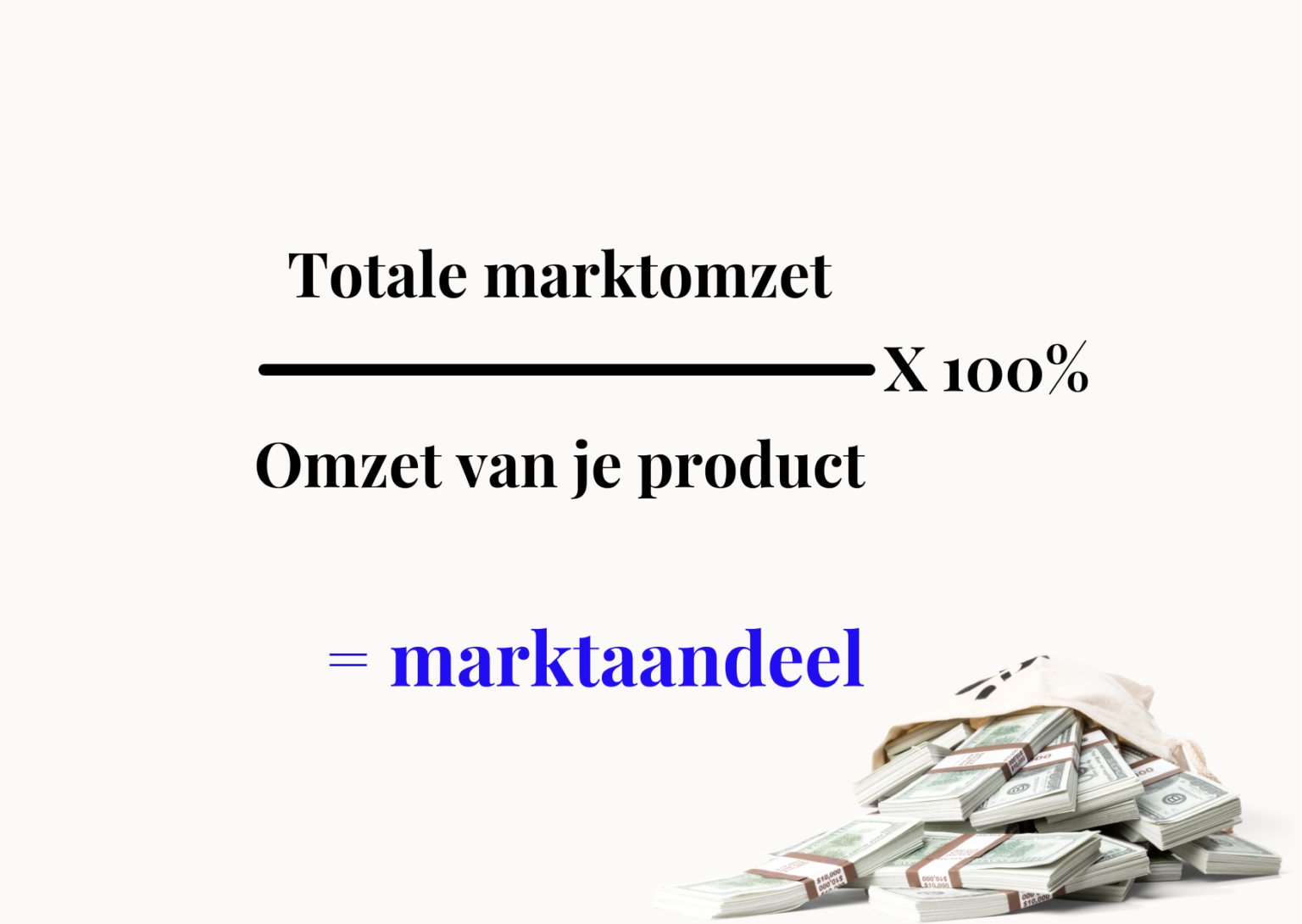 Belangrijke formules voor de berekening van jouw marktaandeel!
