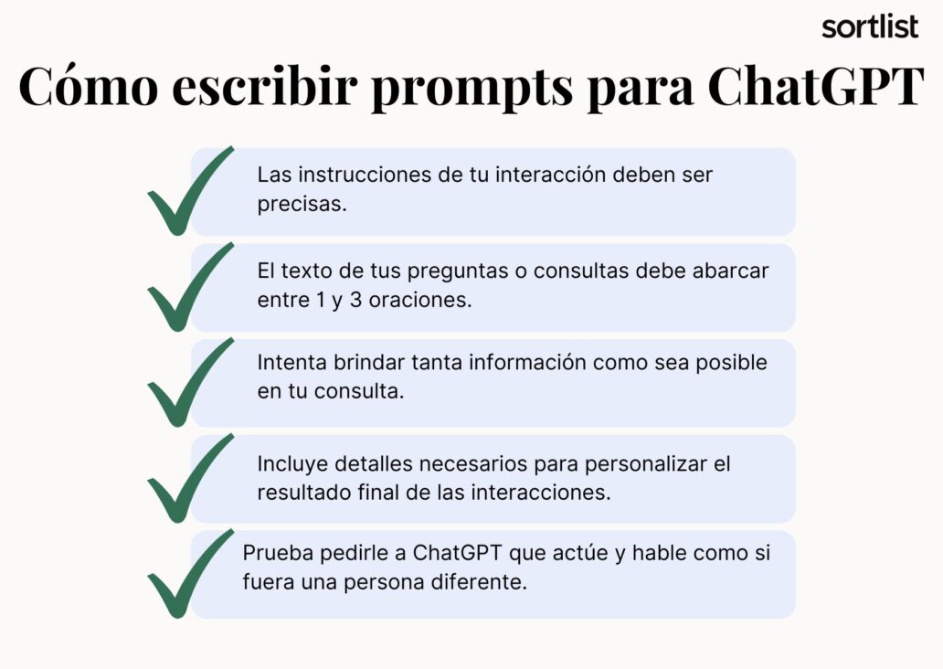 Cómo escribir los mejores prompts para Chat GPT + plantillas.